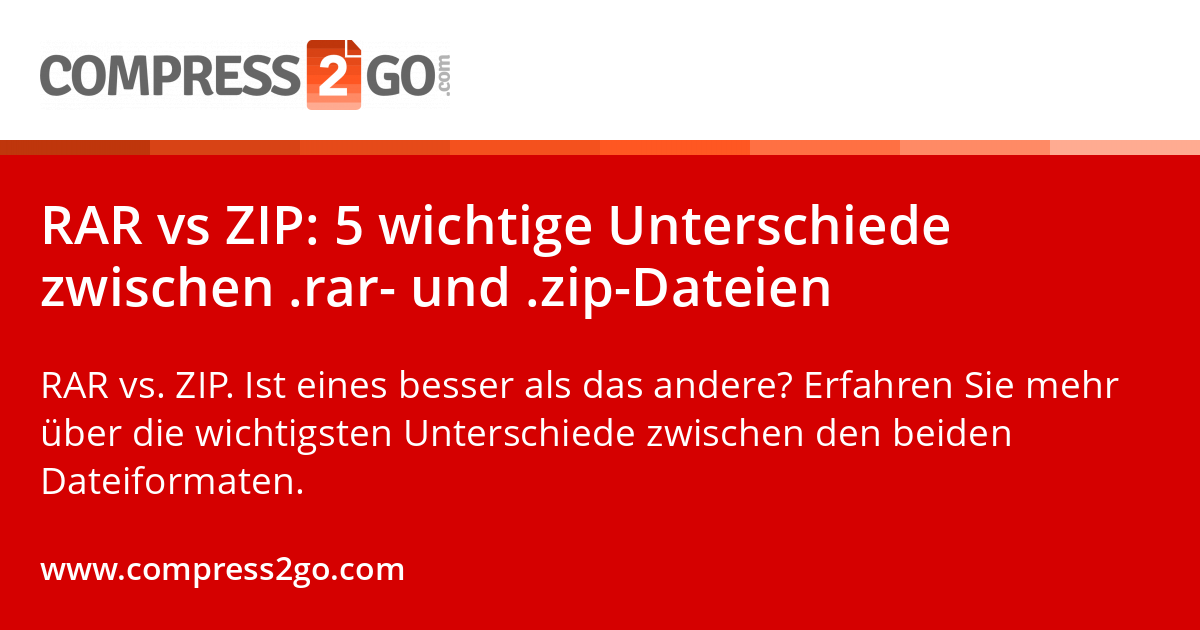 RAR vs ZIP: 5 wichtige Unterschiede zwischen .rar- und .zip-Dateien