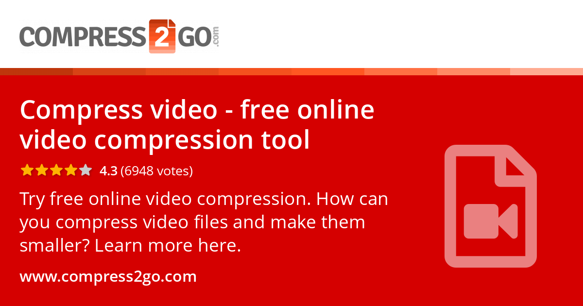 Compress video - free online video compression tool