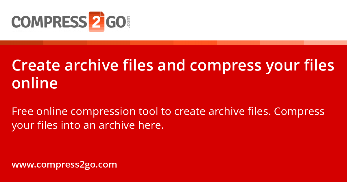 Create archive files - compress your files online