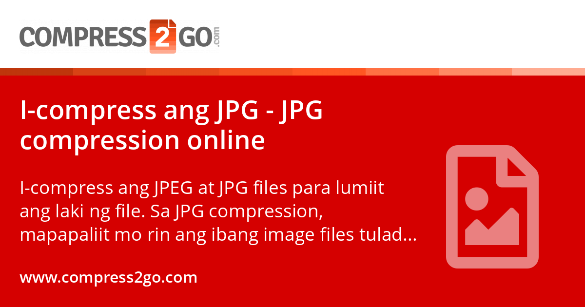 I-compress ang JPG - JPG compression online