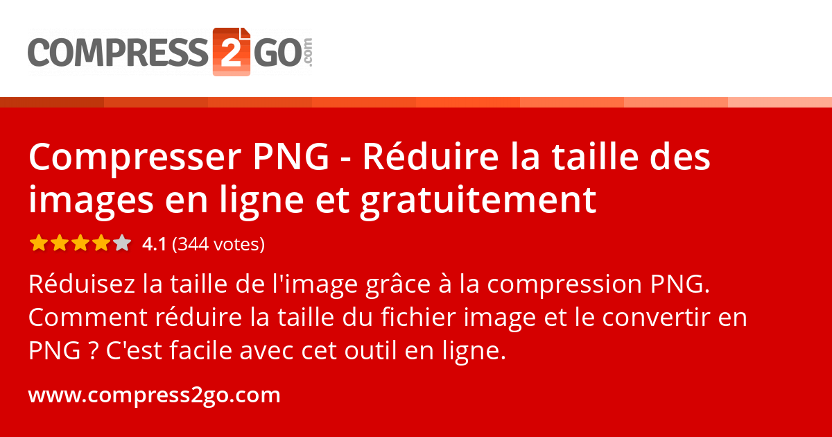 Compresser PNG - Réduire la taille des images en ligne et gratuitement