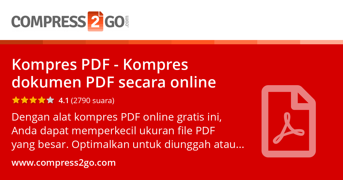 Kompres PDF - Kompresi dokumen PDF online