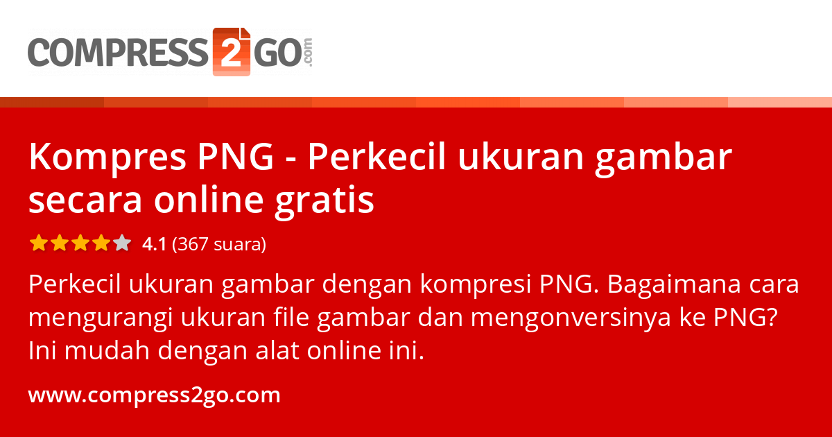Kompres PNG - Mengurangi ukuran gambar secara online & gratis